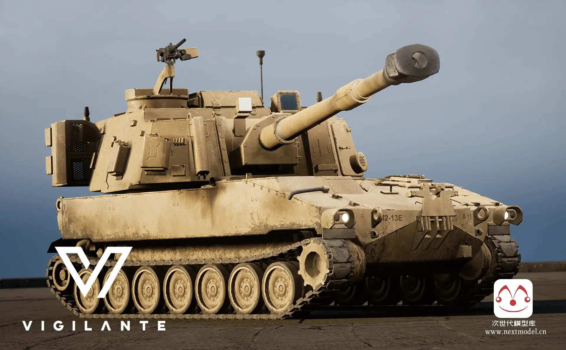 M109自行榴弹炮模型-ue资源 - 次世代模型库